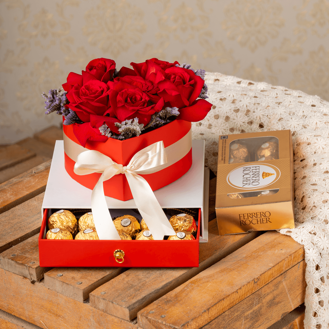 Send Heart and Roses Chocolate - Love Bites by June Flowers